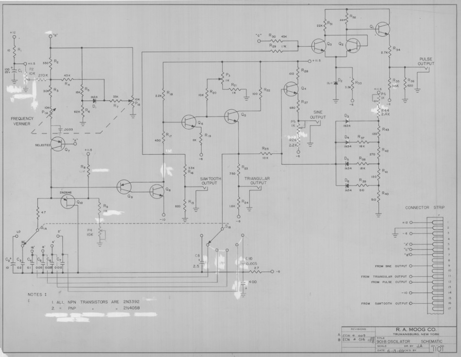 Bob Moog schematics: Release 1 for our eighth anniversary - The Bob ...